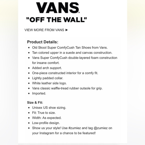 Vans Shoe Size Charts Men's Vans Size Chart Womens Vans Size Chart ...